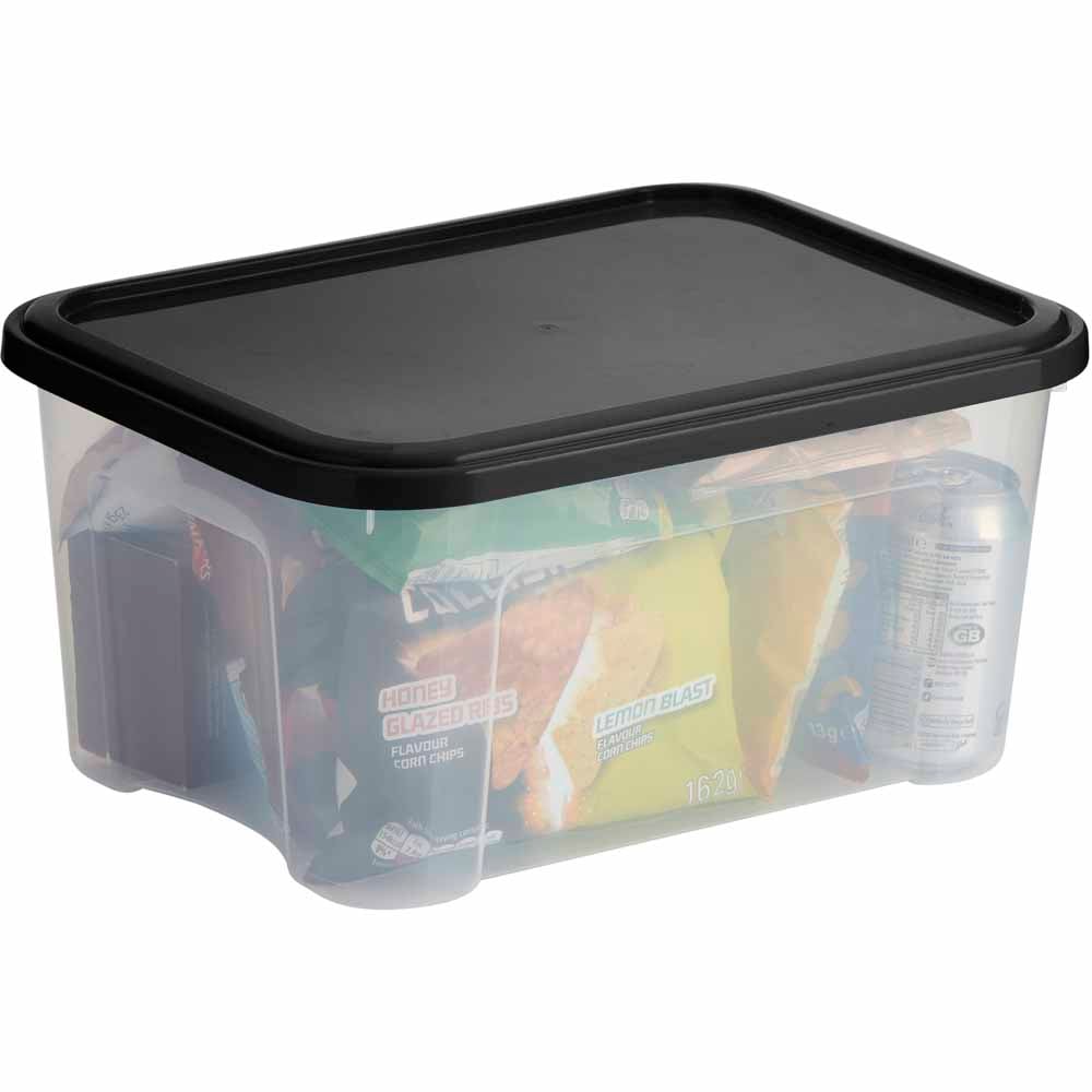 Wilko 14L Modular Storage Box with Lid Stackable Storage Basket | ZR ...